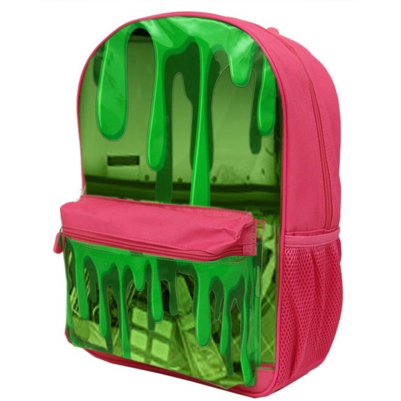 Nickelodeon | Bags | Nickelodeon Slime Backpack Neon Pinkgreen | Poshmark